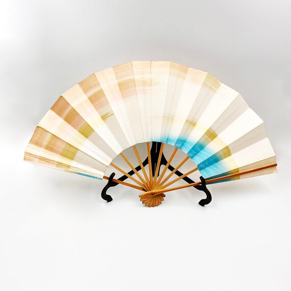 Vintage Shimmer Japanese Paper and Wood Sensu 空 Folding | Etsy