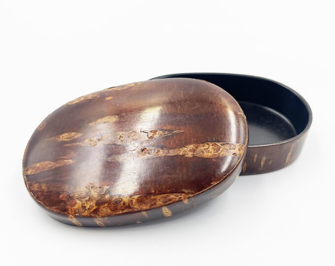 Japanese Lacquered Cherry Sakura Wood Bark Trinket Box - Etsy