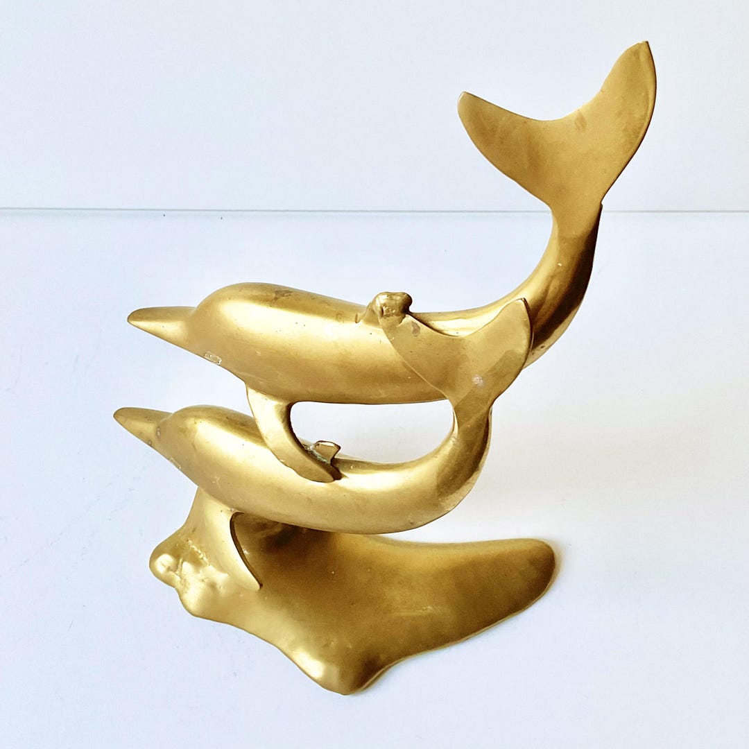 Vintage Brass Dolphins Figurine Home Accent Decoration. - Etsy