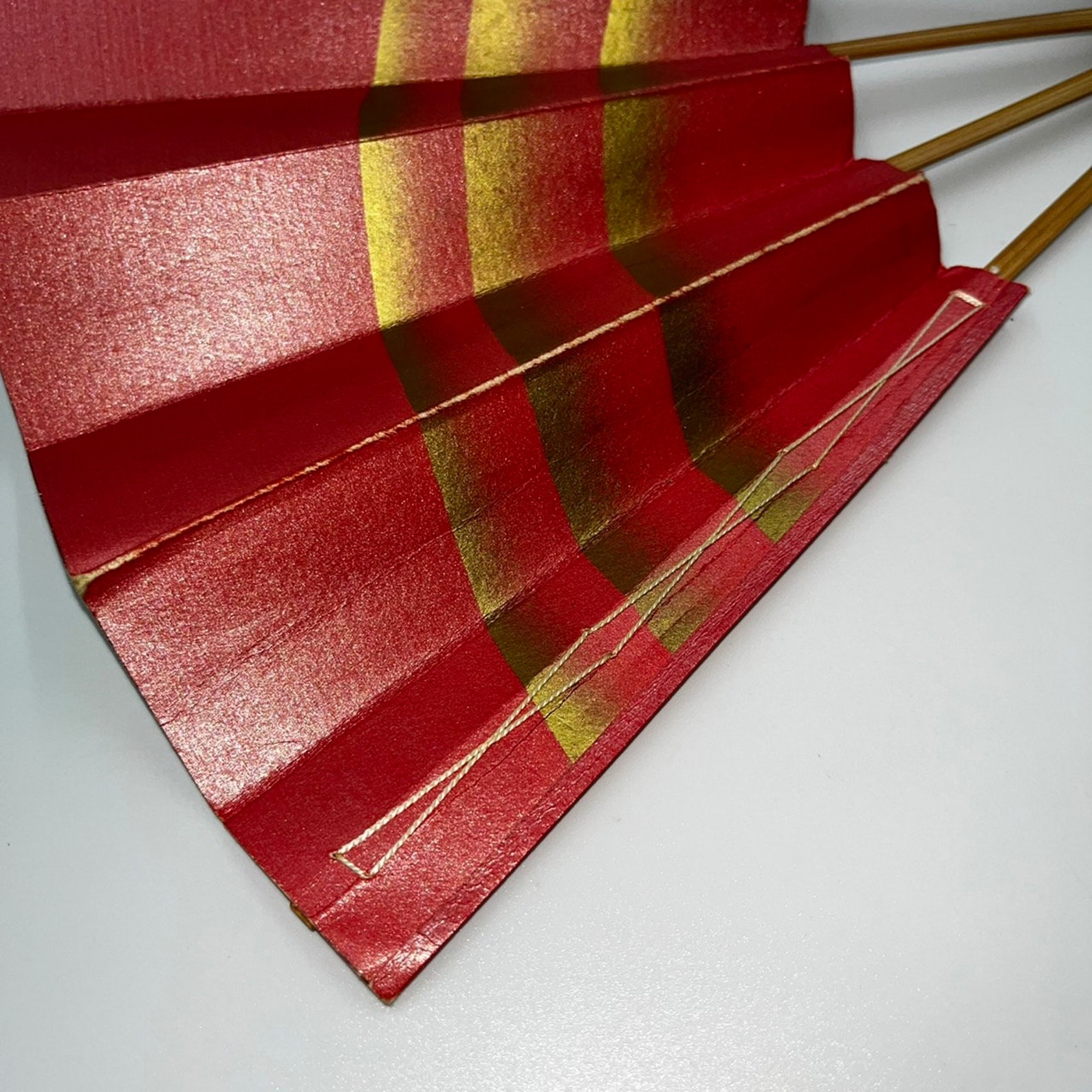 Vintage Shimmer Japanese Paper and Wood Sensu 空 Folding - Etsy