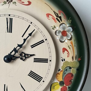 Norwegian Folk Art Hand Painted Rosemaling Wooden Wall Clock 12 Inch - Etsy