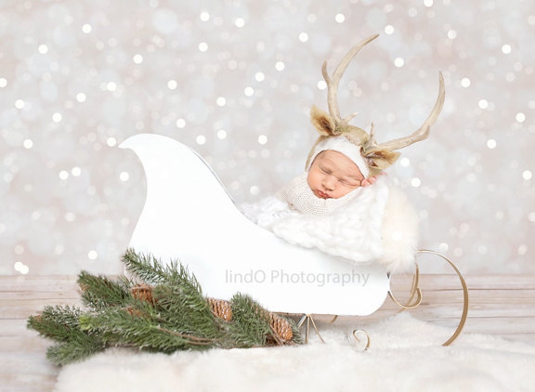 White Holiday Sled - Instant Download - Etsy