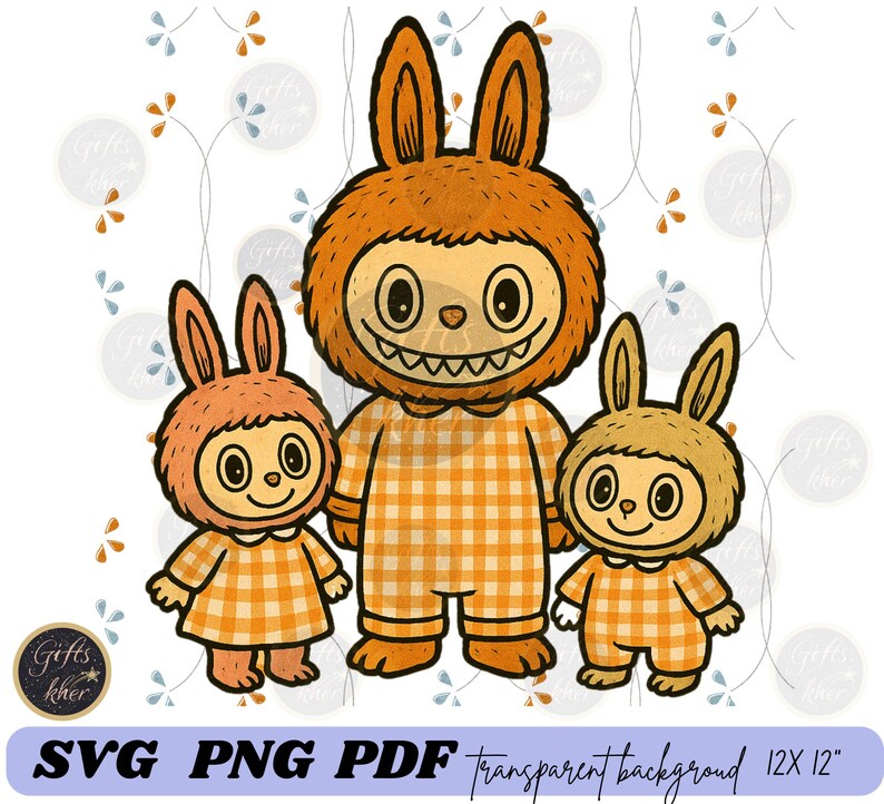 Labubu Designs Svg, Labubu Png, Labubuu Sublimation, Dress Labubu ...