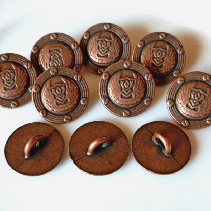 Copper Buttons - Etsy