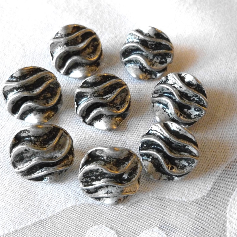 Silver Buttons - Etsy