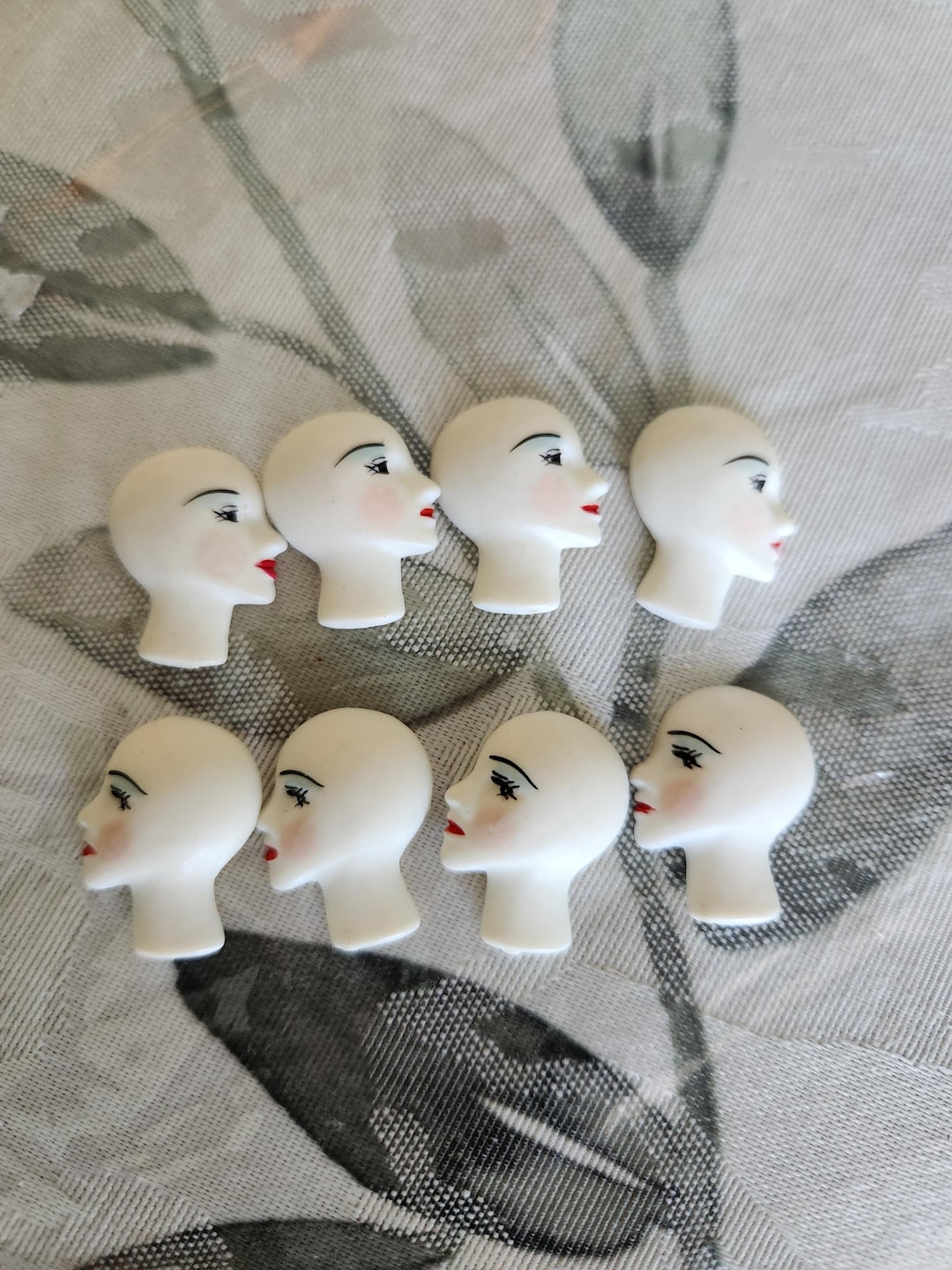 1 Womens Head, Ladies Face, Small White Face Findings for Designing ...