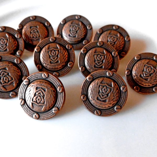 Copper Buttons - Etsy