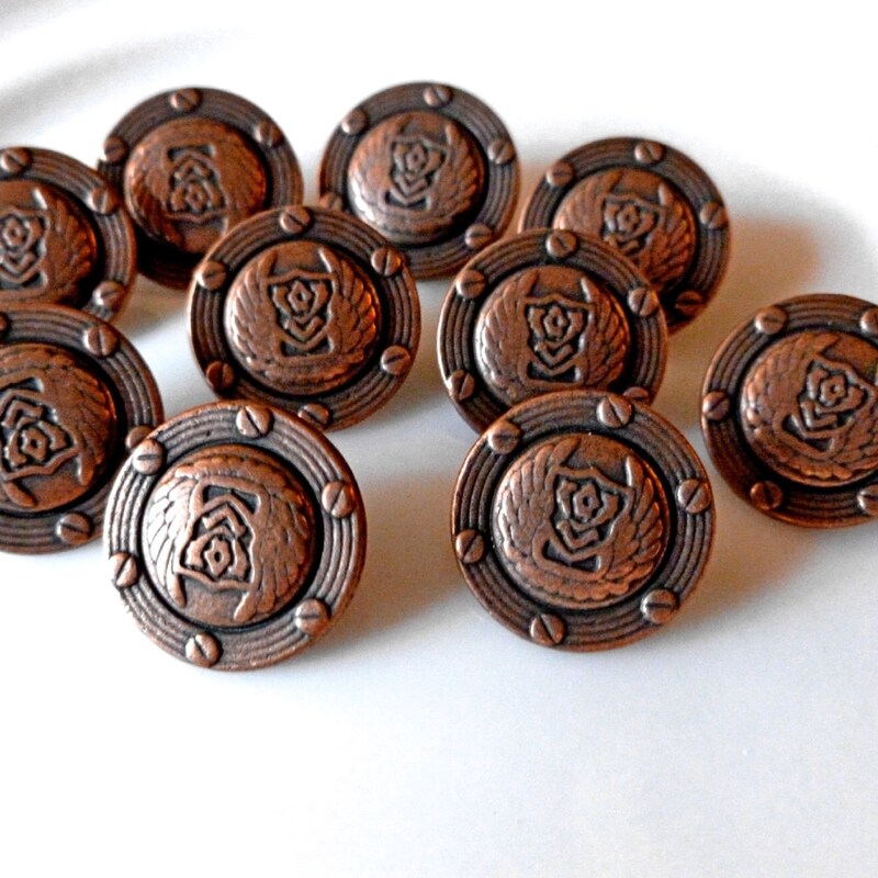 Copper Buttons - Etsy