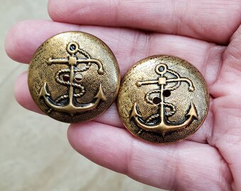 Brass Anchor Buttons - Etsy