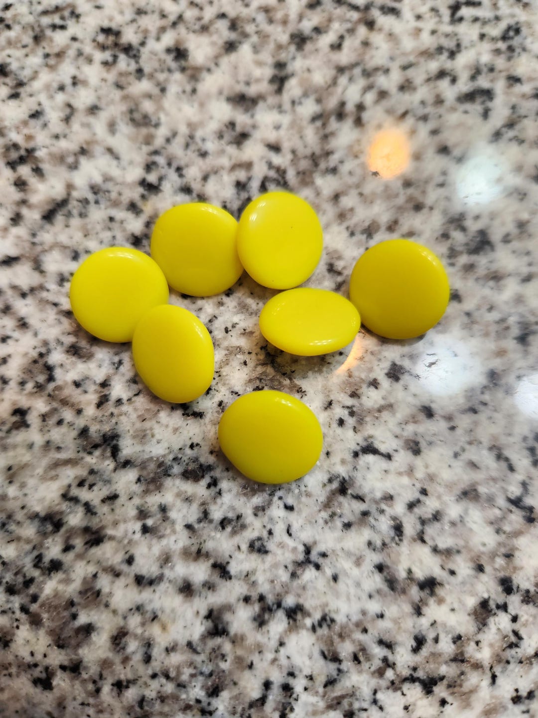 Vintage Czech Glass Buttons, Canary Yellow, 14mm, (set of 7) - Etsy