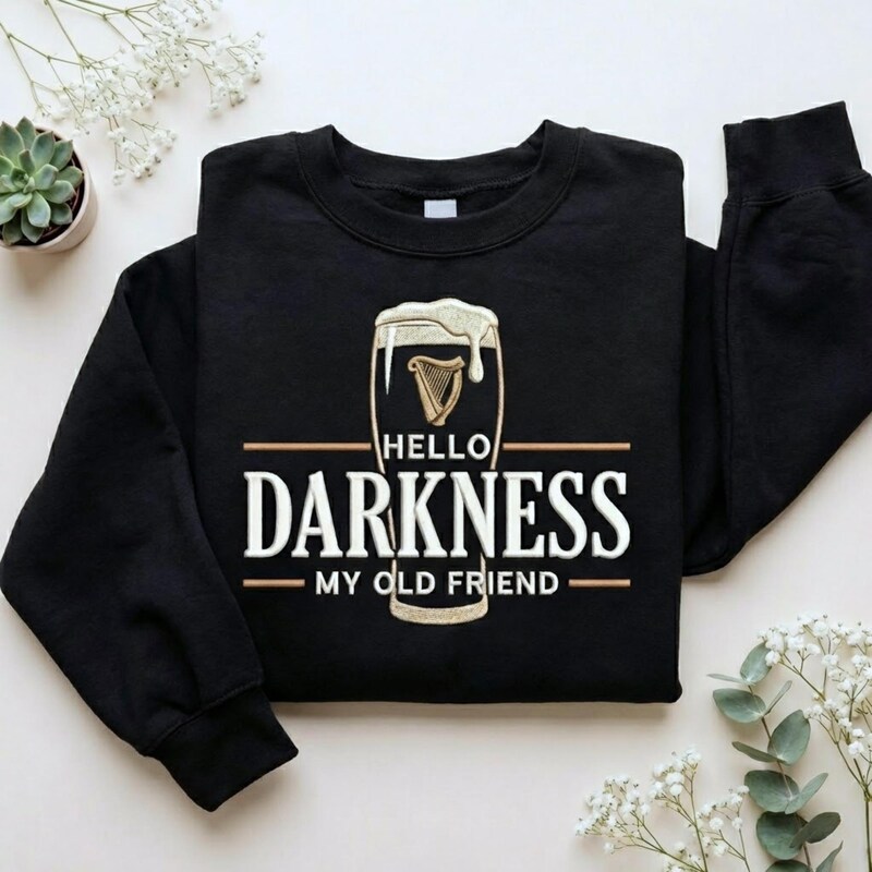 Hello Darkness My Old Friend Guinness Shirt - Etsy