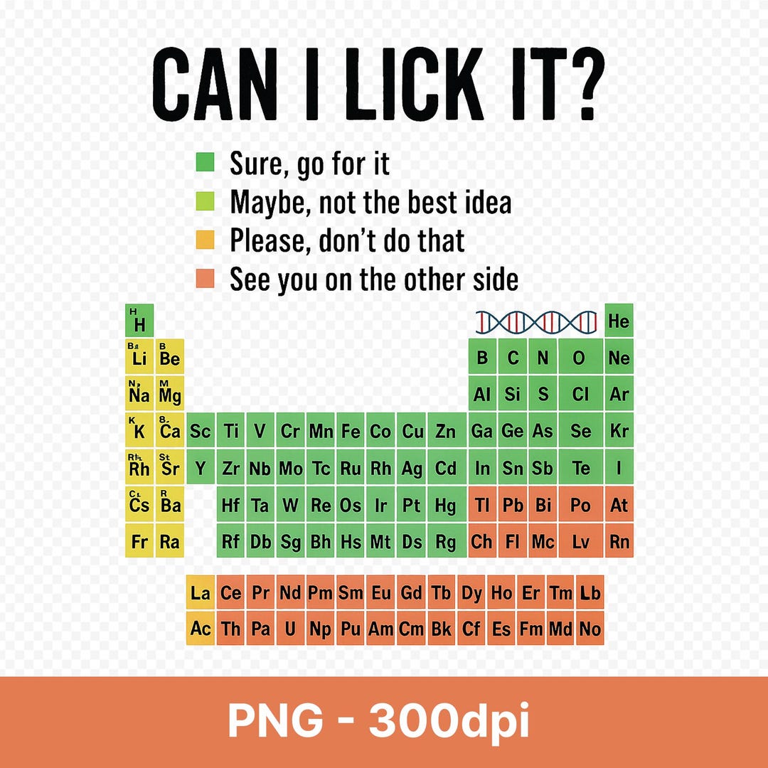 Can I Lick It Periodic Table PNG, Funny Chemistry Shirts Design ...