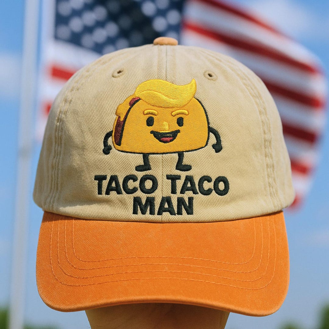 TACO TACO Man Embroidered Hat, Funny Protest Anti-trump Anti-maga Trump ...