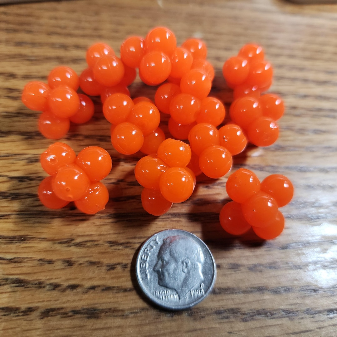 1 Dozen 19mm Rubber Soft Plastic Cluster Eggs - Salmon, Steelhead, Carp ...