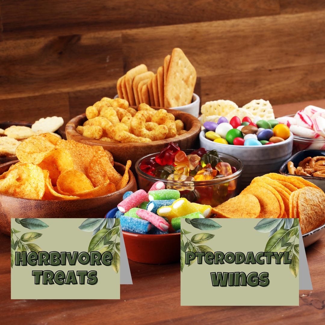 Editable Dinosaur Food Signs: Printable Dino Buffet Labels - Instant ...
