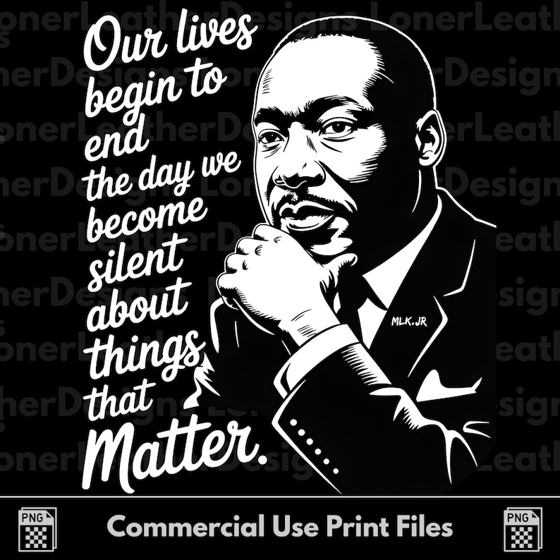 Martin Luther King Jr Day Quote PNG, Powerful MLK Design, Civil Rights ...