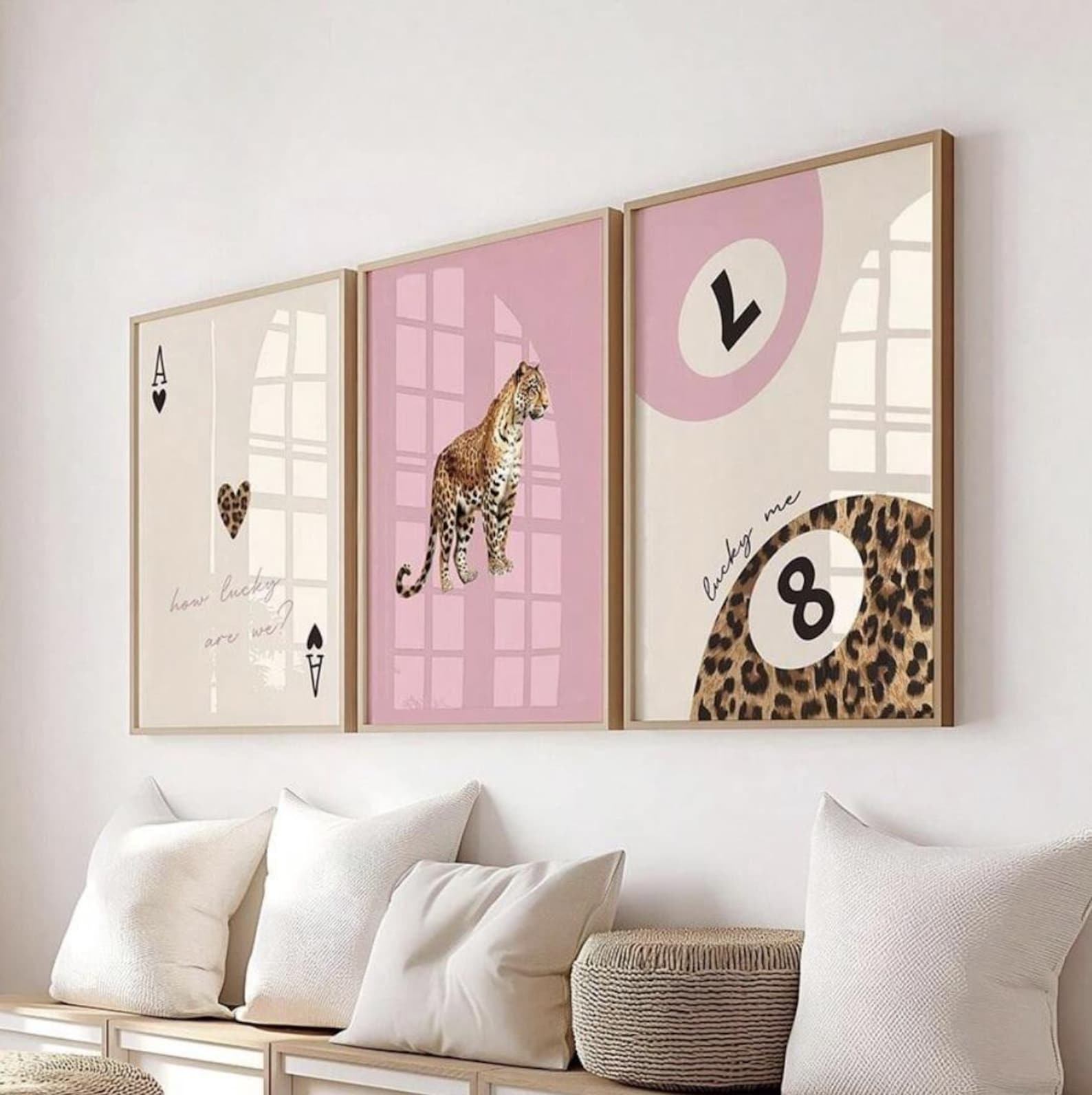 3pc Pink Leopard/cheetah Wall Art; Digital Print - Etsy