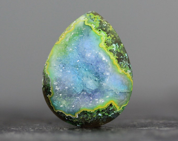 Sea Green Light Blue Crystals Druzy Gem Sparkling Crystal Mineral Geode Specimen 28mm 2363 Etsy