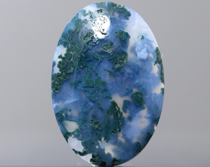 Beautiful Moss Agate Mocha Stone Natural Gemstone Green Mineral ...