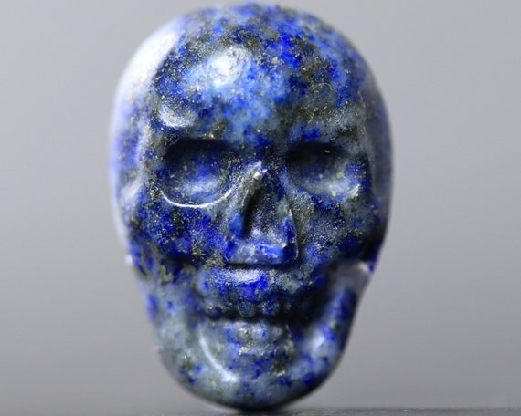 Home Décor Lapis Lazuli Skull Natural Stone Carved Skull Rocks & Geodes ...