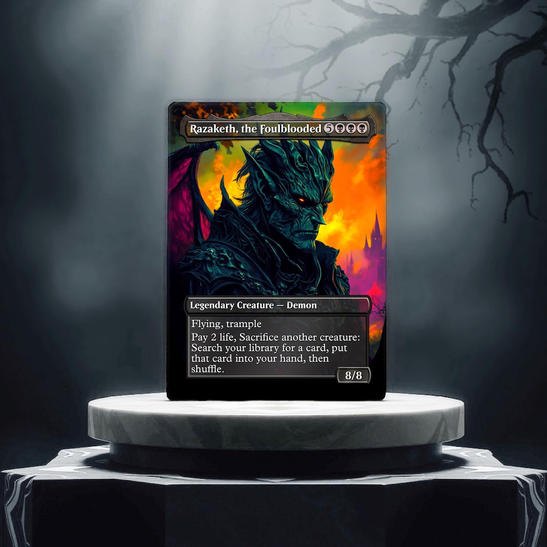 Razaketh, the Foulblooded Custom Made Game Card Proxy - Etsy