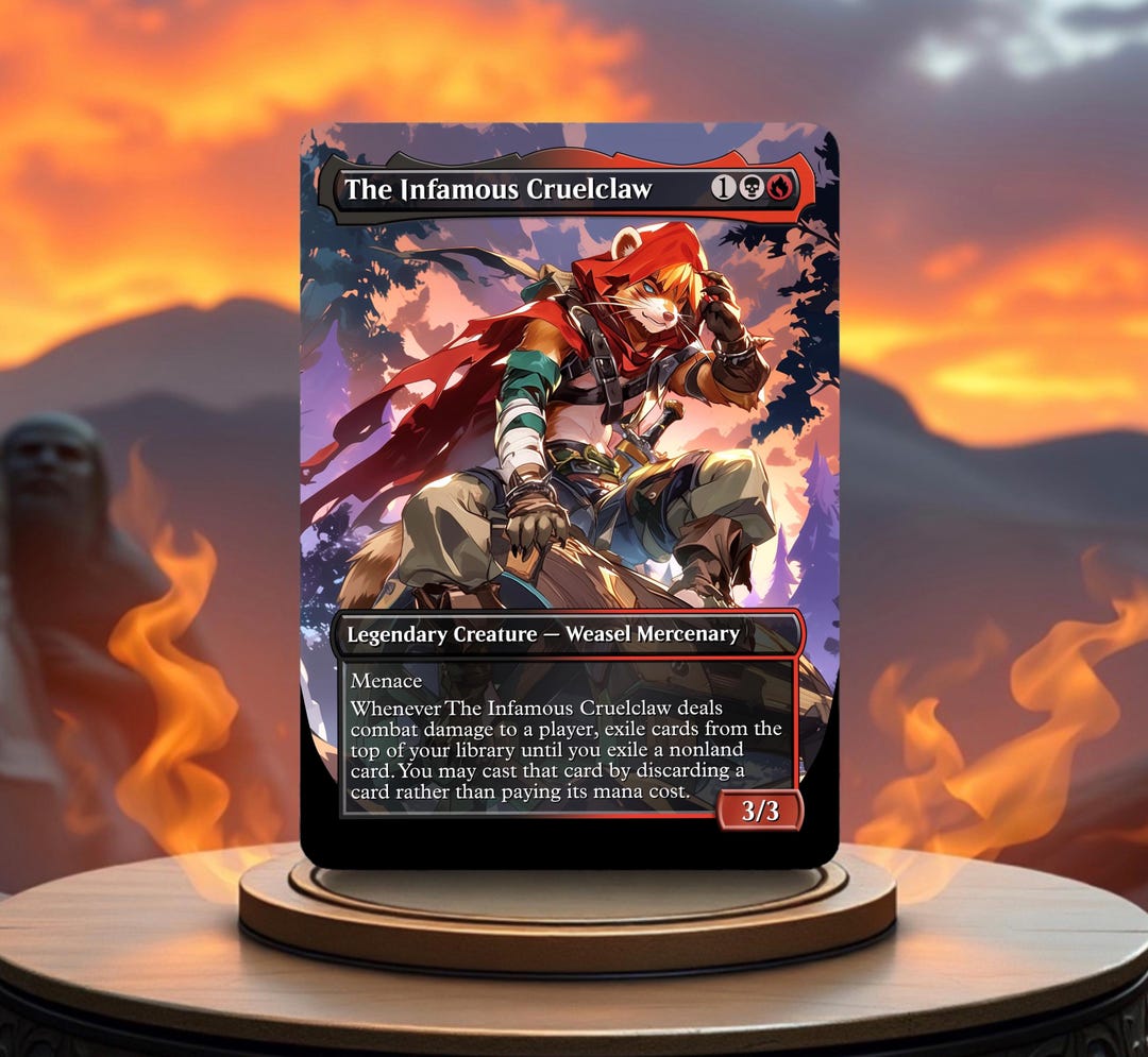 The Infamous Cruelclaw Custom Made Game Card Proxy - Etsy