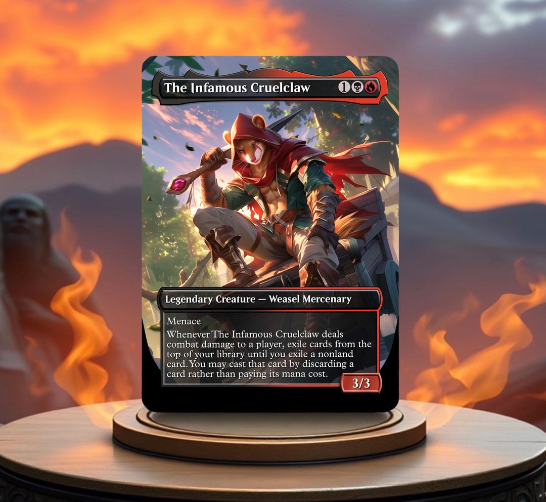 The Infamous Cruelclaw Custom Made Game Card Proxy - Etsy