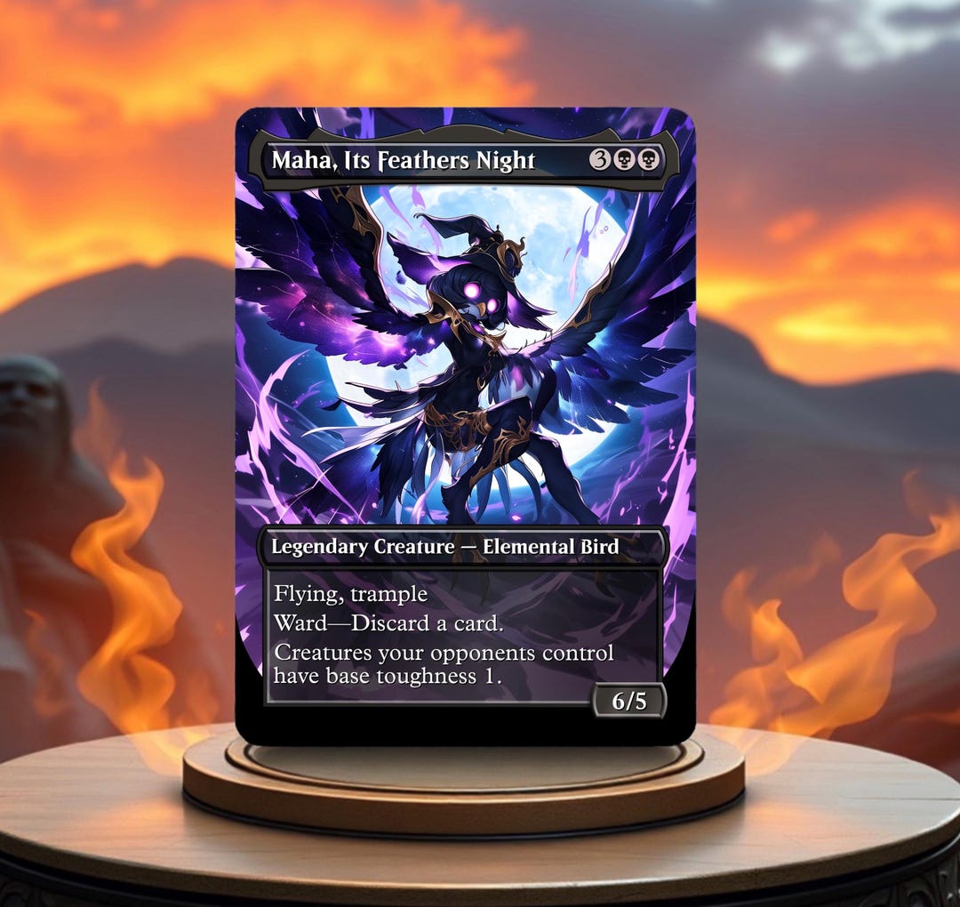 Maha, Its Feathers Night (anime) Custom Made Game Card Proxy - Etsy