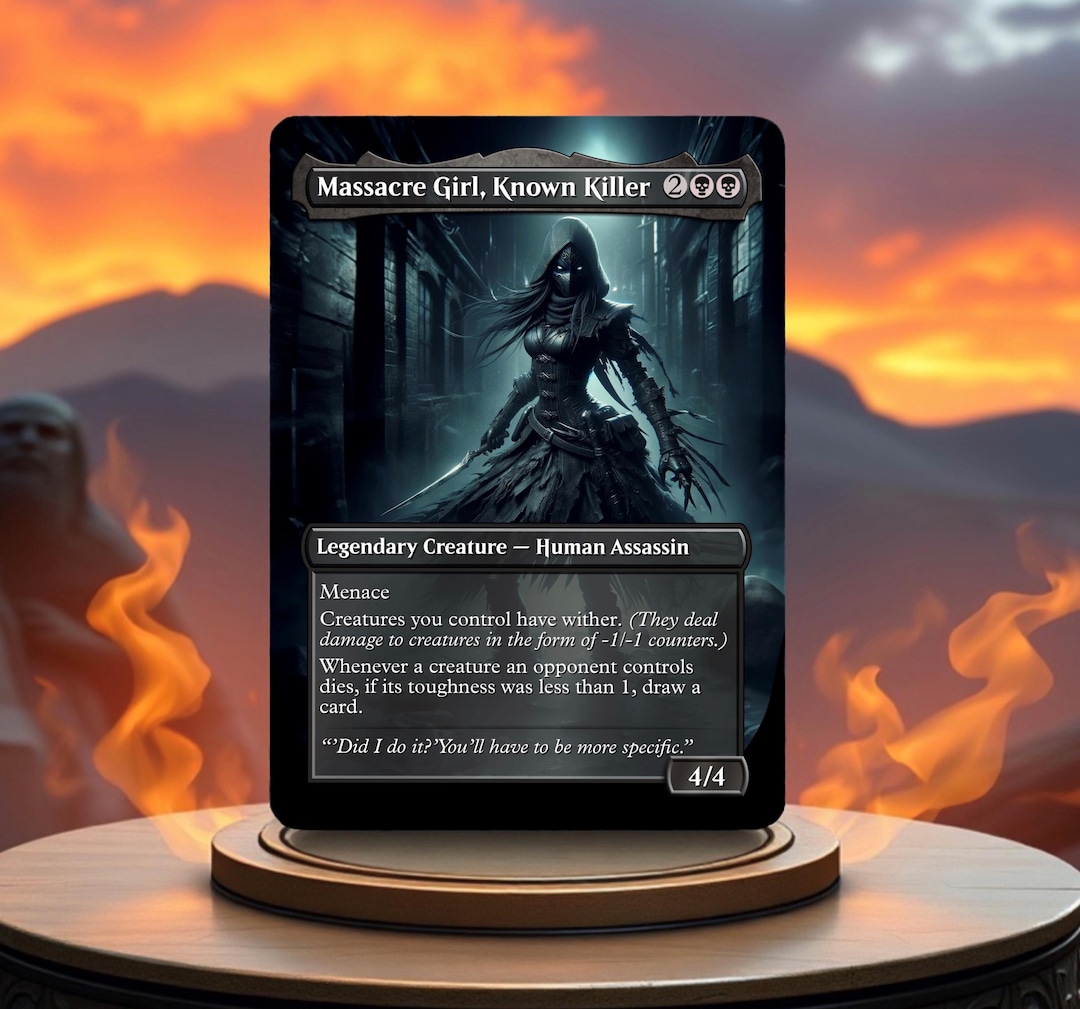 Massacre Girl, Known Killer Custom Made Game Card Proxy - Etsy