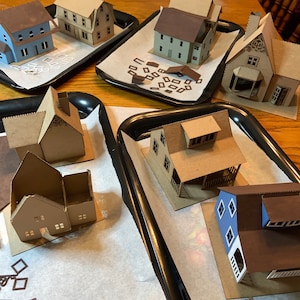 Putz House Kit - Make 4 House - 3" Tall - Set B - Etsy