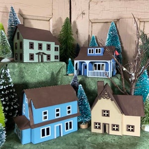Putz House Kit - Make 4 House - 3" Tall - Set B - Etsy