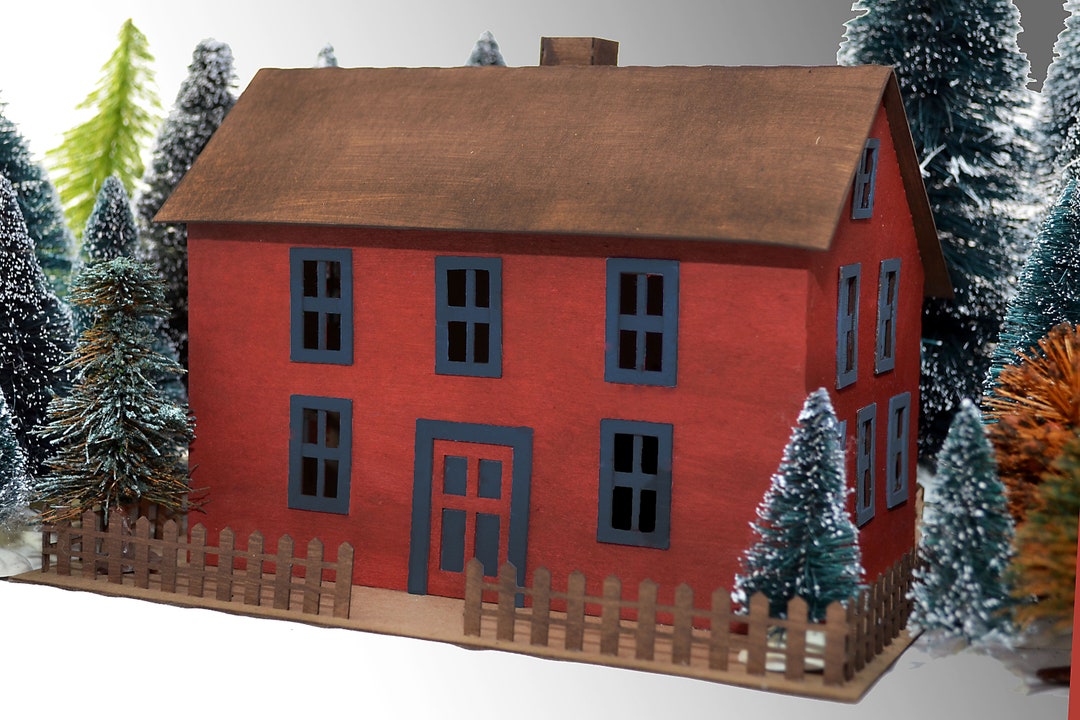 DIY Putz House Kit: Saltbox Style, Pre-cut (5" Tall) - Etsy
