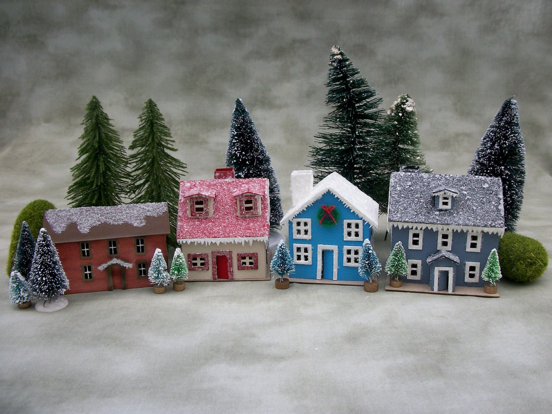 Putz House Kit - Make 4 House - 3" Tall - Set A - Etsy
