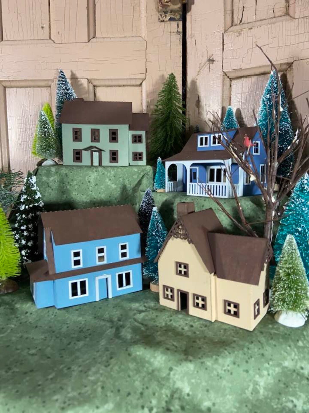 Putz House Kit Make 4 House 3 Tall Set B - Etsy