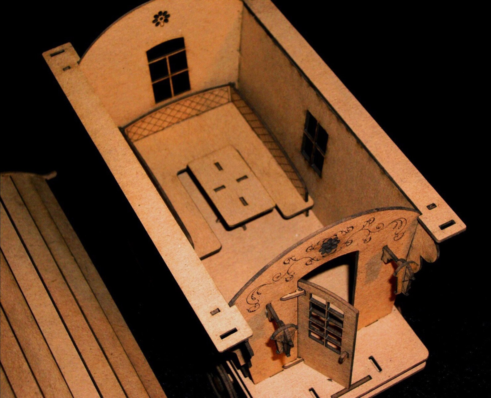 Gypsy Caravan Kit Build your own Vardo Wagon miniature | Etsy