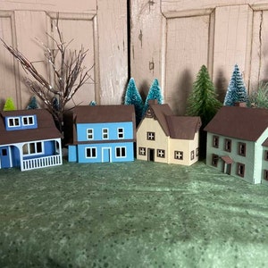 Putz House Kit Make 4 House 3 Tall Set B - Etsy