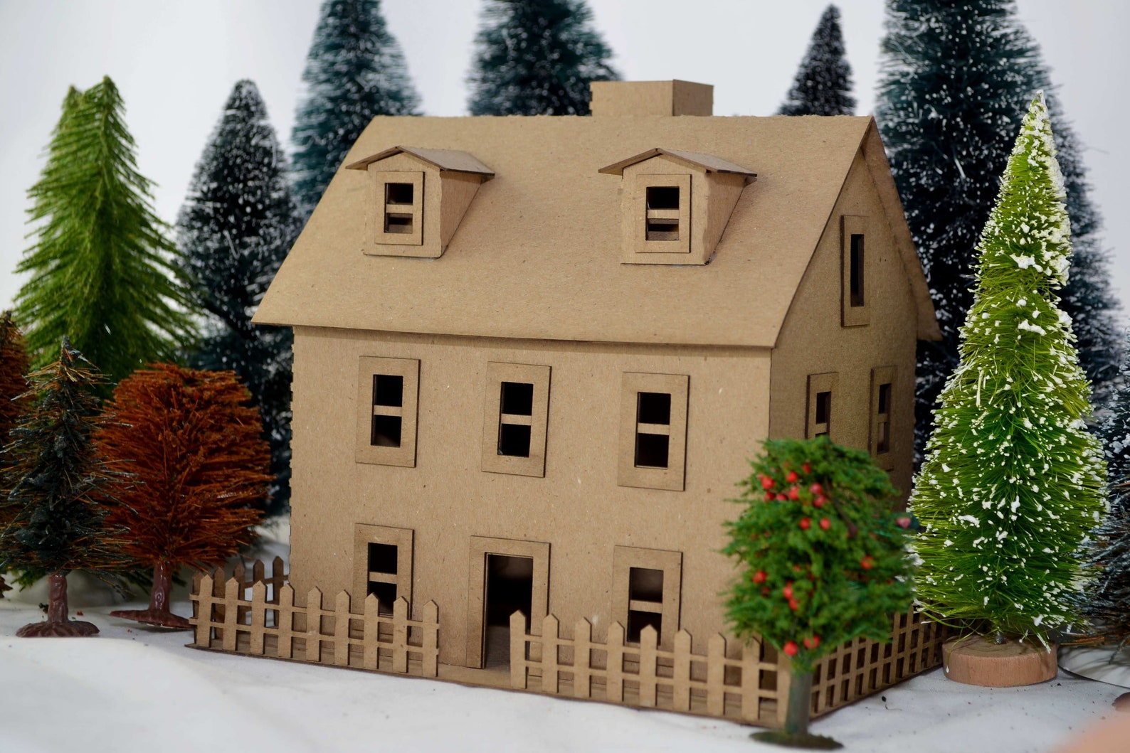 Putz House Kit - Pre-cut - Colonial Two Story House 5" Tall - Etsy