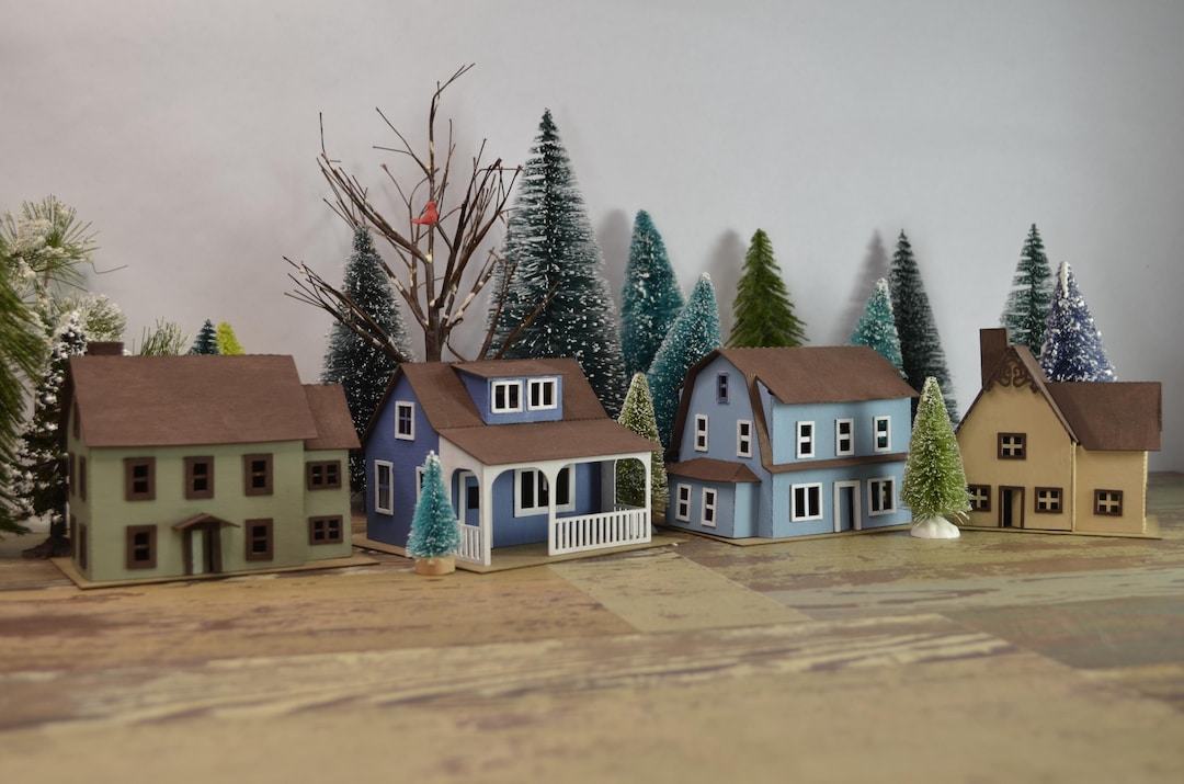 Putz House Kit - Make 4 House - 3" Tall - Set B - Etsy