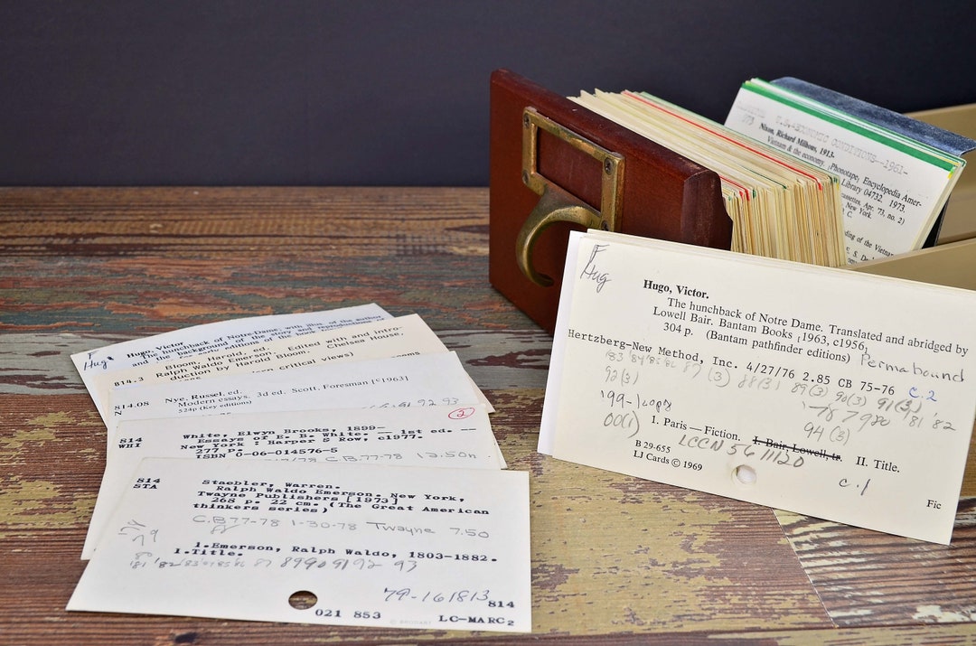 Library Card Catalog Cards 100 Cards FREE SHIPPING - Etsy