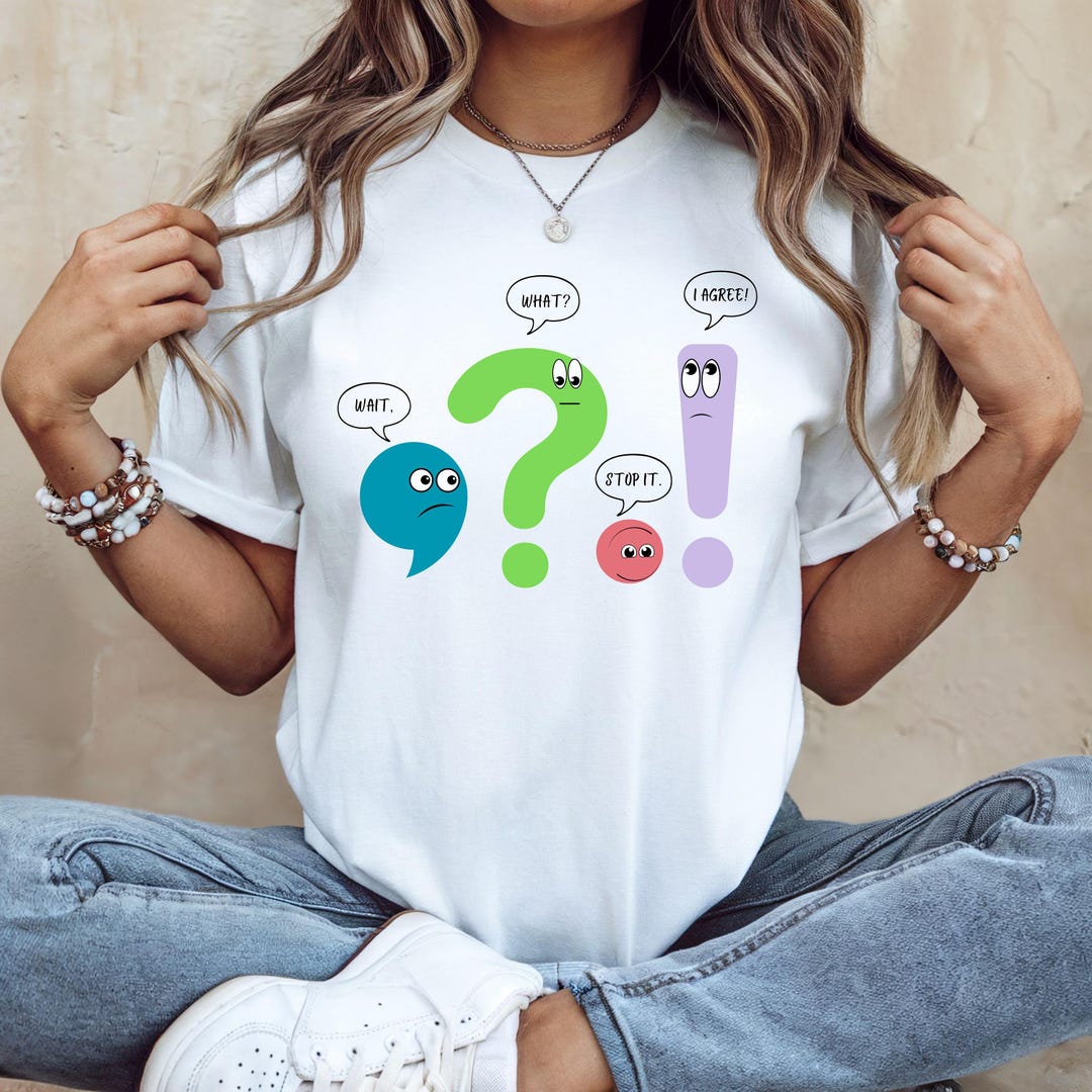 Funny Grammar Teacher T-shirt: Punctuation Graphic Tee - Etsy
