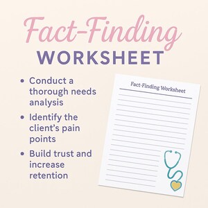 Medicare Fact-finding Worksheet for Agents | Telesales Sales Sheet Pdf ...