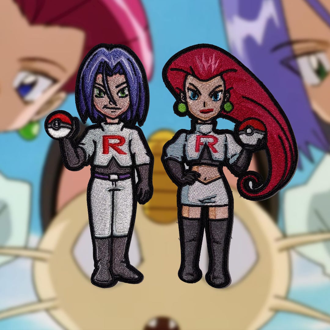 Pokemon Team Rocket Velcro Patch – Embroidered Velcro Patch With Jessie ...