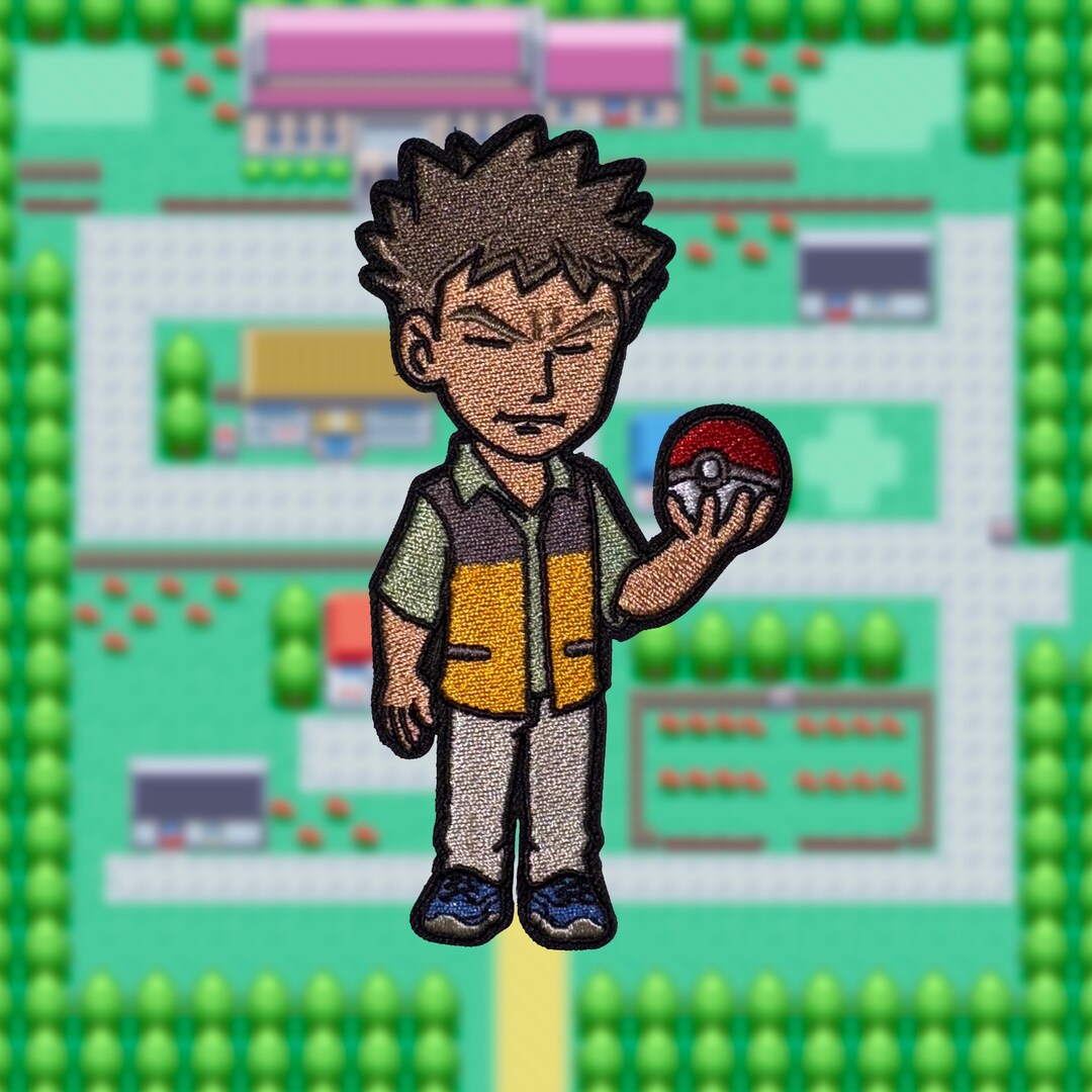 Pokemon Brock Trainer Velcro Patch – Embroidered Velcro Patch With ...