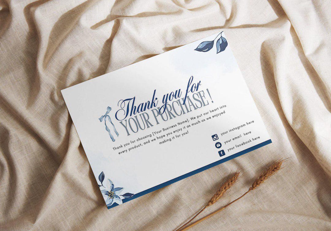 Small Business Thank You Card, Customer Appreciation Card, Minimalist ...