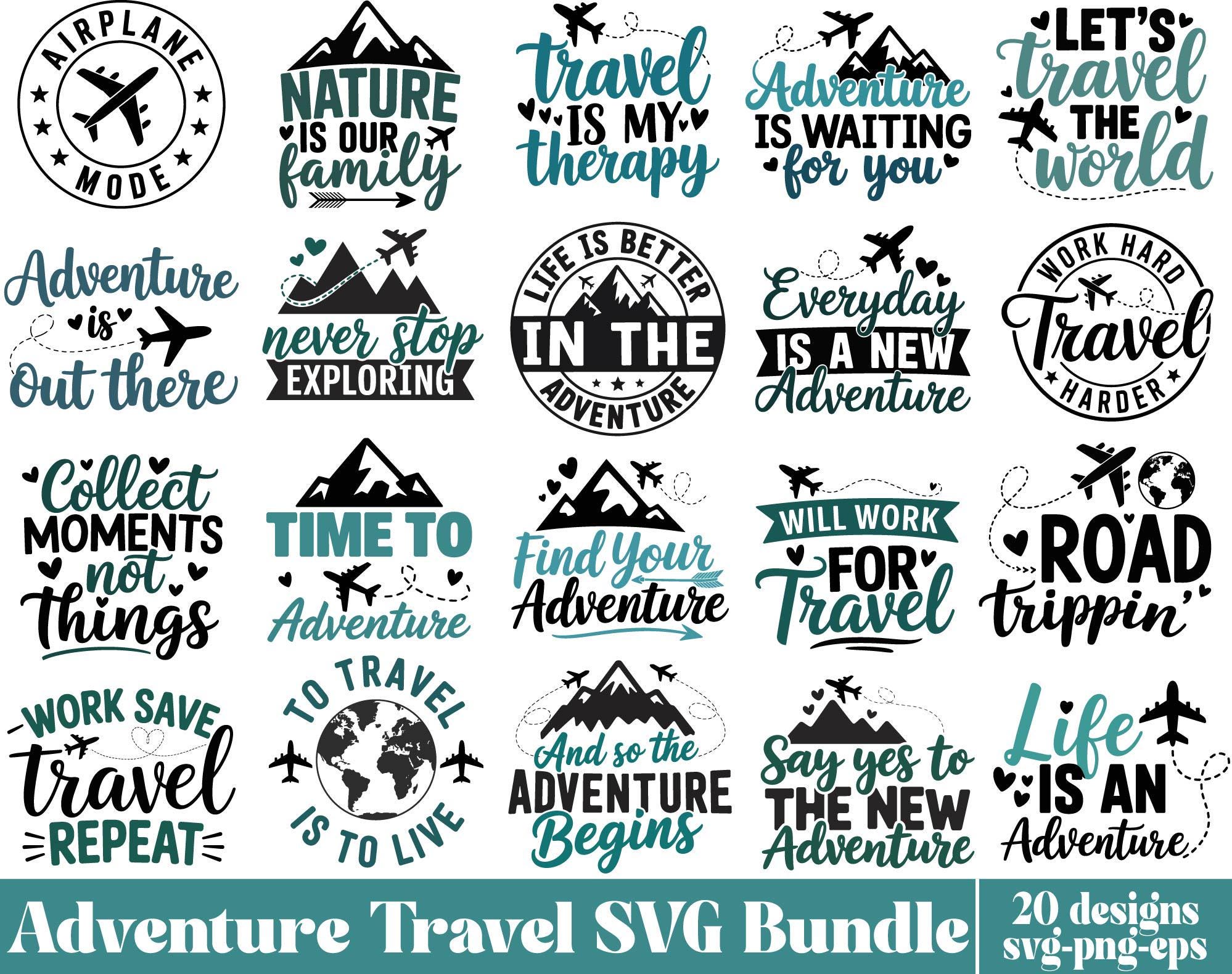 Adventure Travel SVG Bundle, Airplane Svg, Funny Travel Svg, Traveling ...