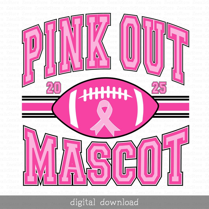 Custom Mascot Pink Out Png, Custom Football Png, Custom Pink Out ...