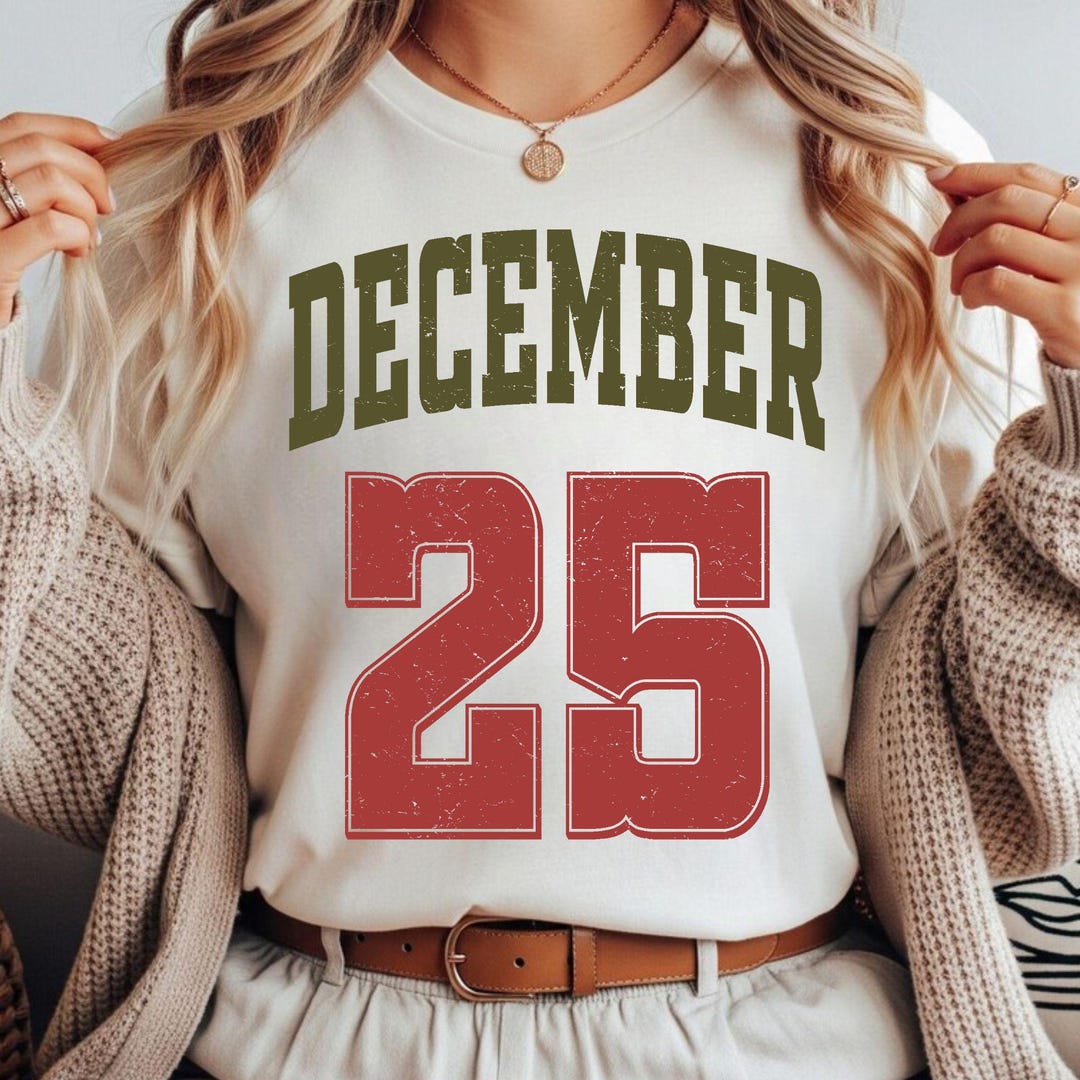 Distressed December 25 Png Svg, Vintage Christmas Svg, Retro Christmas ...