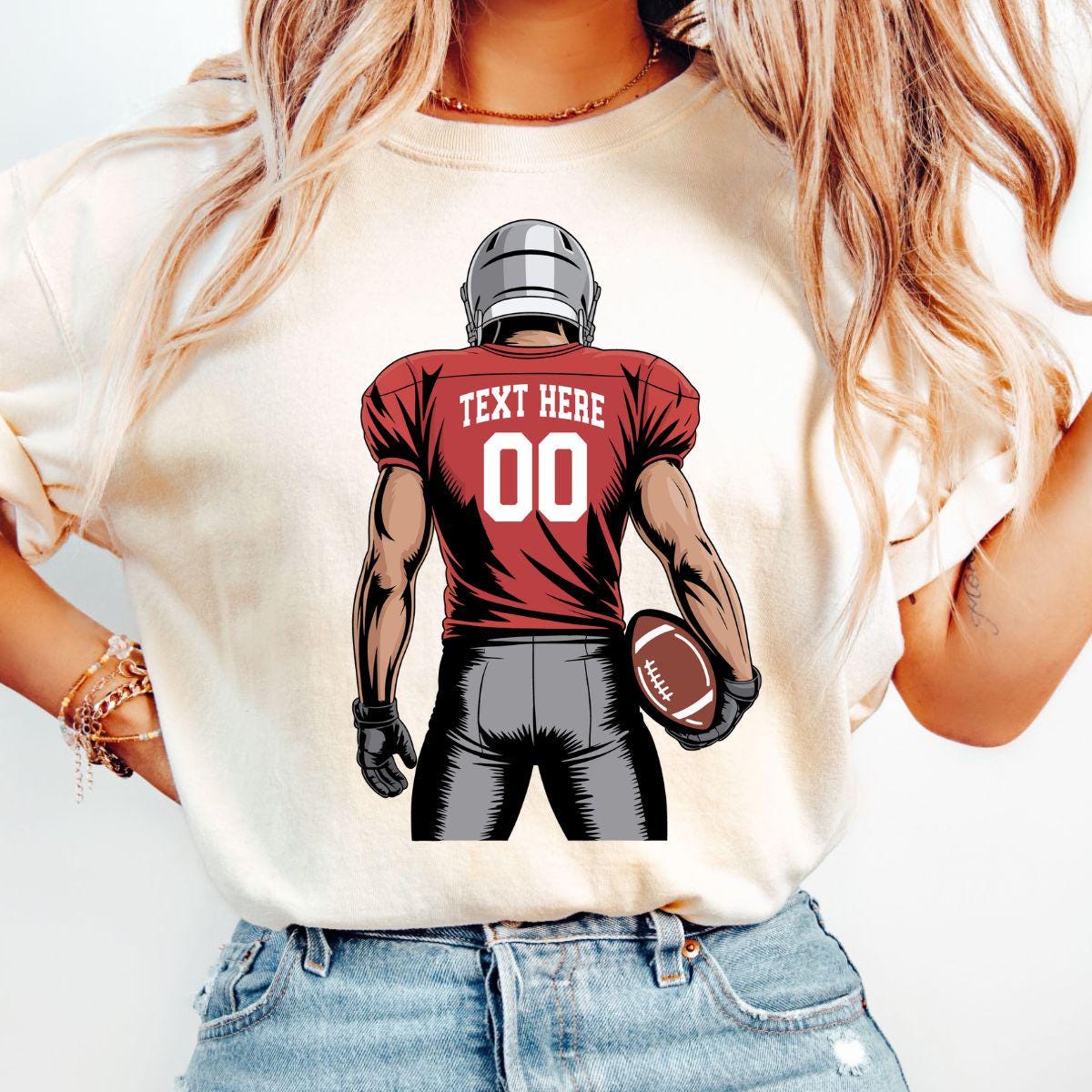 Custom Football Player SVG: Personalized Team Shirt Design (digital ...