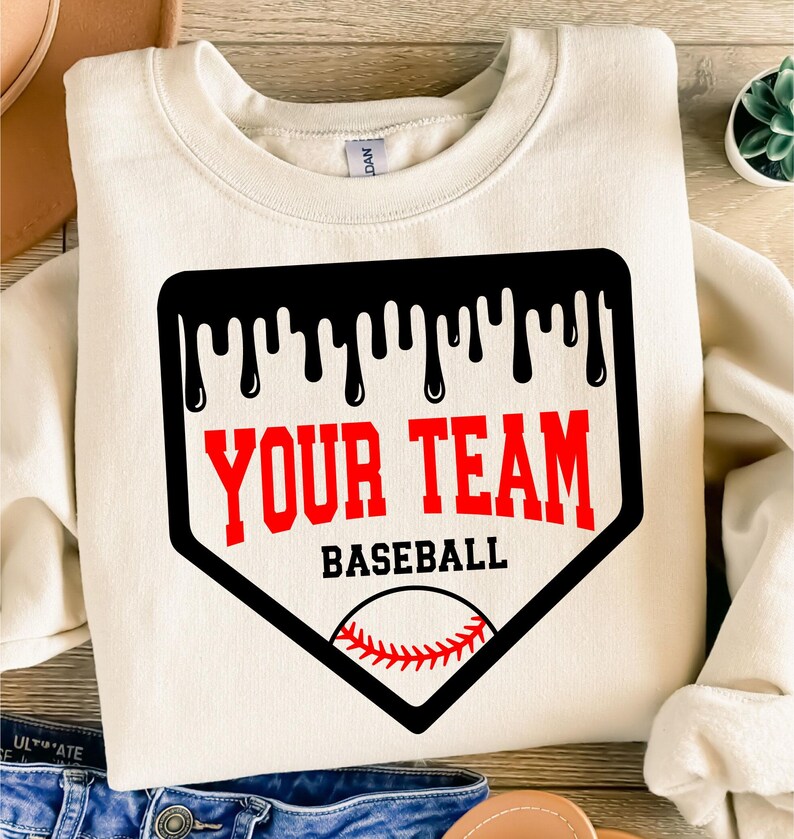 Custom Baseball Svg, Custom Baseball Team SVG, Dripping Home Plate ...