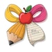 Teacher Pencil Bow PNG: Personalized Back to School Clipart (digital ...